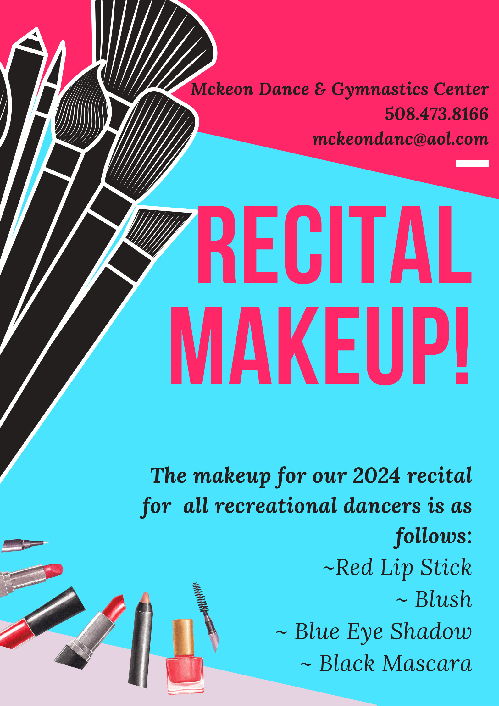 Recital Information | McKeon Dance and Gymnastics | Tap, Jazz, Ballet ...